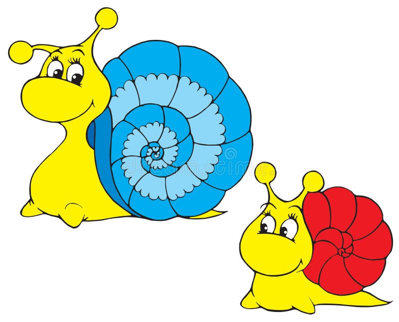 Slak (vector klem-kunst) vector illustratie. Illustration of geanimeerd ...