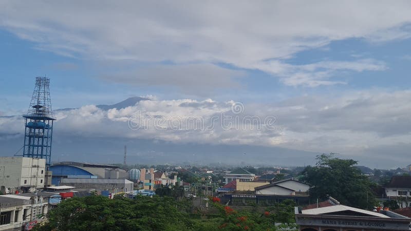 SLAMET Mountain in Central Java with Nice Cloud Stock Image - Image of ...
