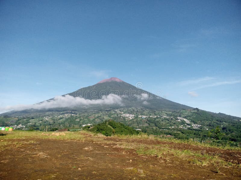 Slamet Mountain view stock photo. Image of view, igir - 261789182