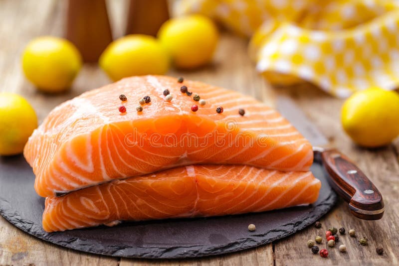 Slamon Steak stock photo. Image of studio, uncooked, whote - 20067710