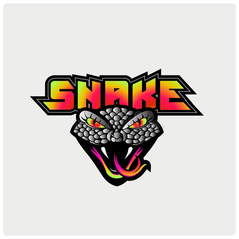 De Illustratie Van De Adderslang Ontwerpelement Voor Embleem, Teken ...