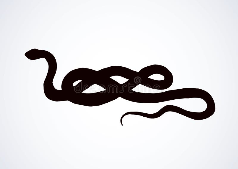 Slang Vector tekening vector illustratie. Illustration of slang - 120957374