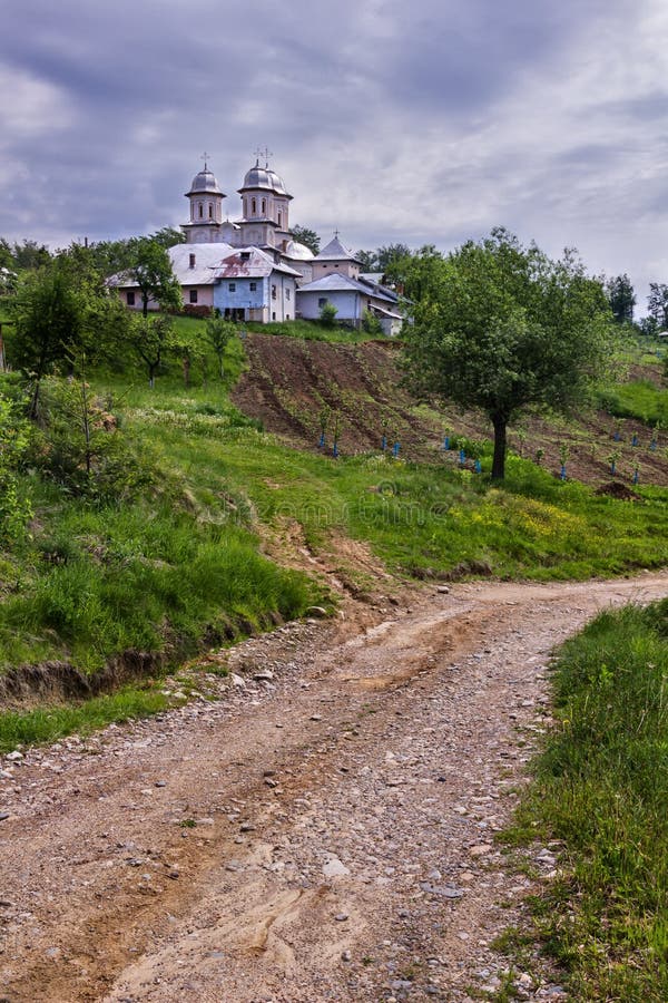 Slanic Muscel monastery stock image. Image of arges, road - 48869655