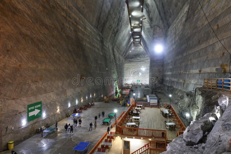 Slanic, Romania - May 19, 2024: Tourists Visit Slanic Salt Mine ...