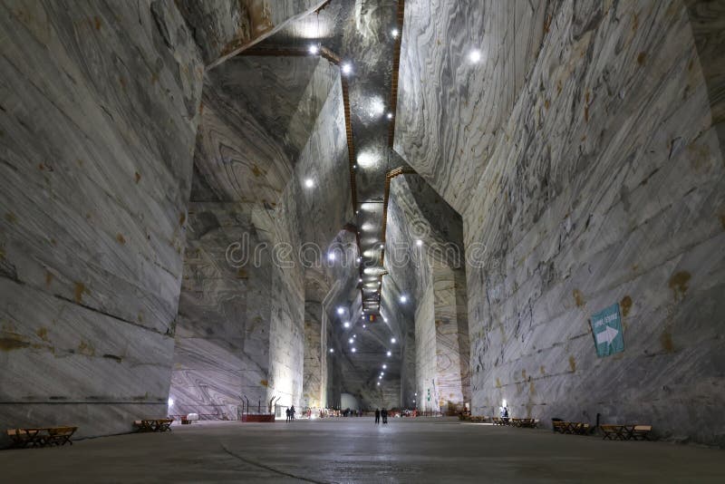 Slanic, Romania - May 19, 2024: Tourists Visit Slanic Salt Mine ...