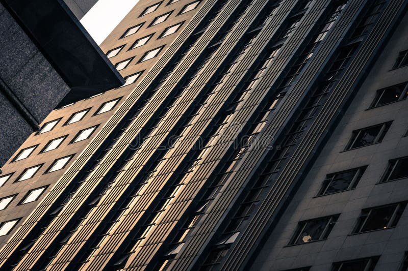 Slant Shot of a Business Building Windows Stock Image - Image of ...