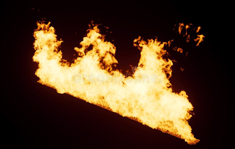 Slanted Fire All Screen Line with a Light Reddish Glow on Black Stock ...