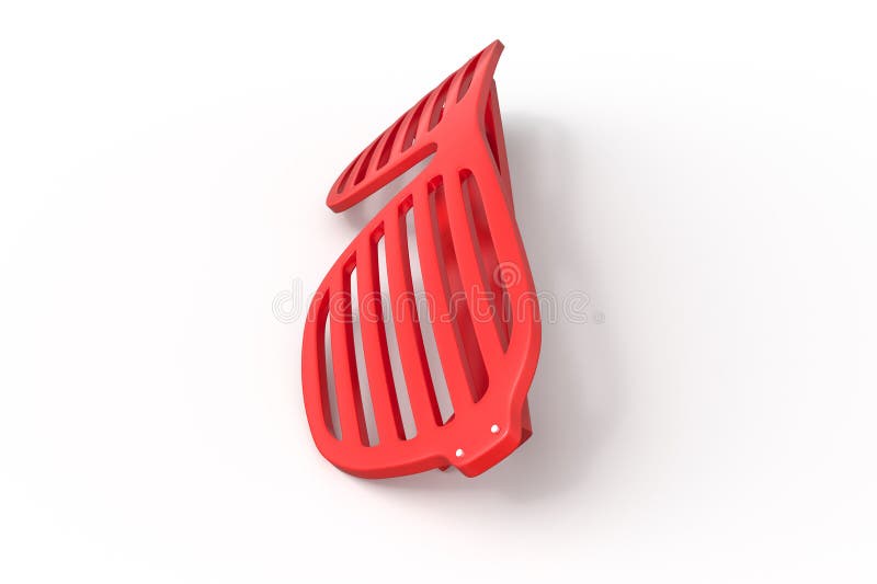 Slanted Red Shutter Shades on a White Backdrop Stock Illustration ...