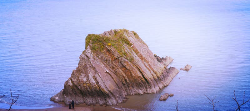 Slanted Rock stock image. Image of ocean, beautiful, rock - 48602849