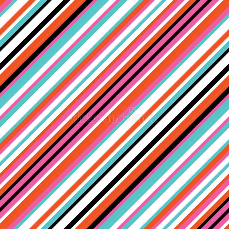 Slanting Color Stripes Seamless Pattern Vector, Modern Stylish Image ...