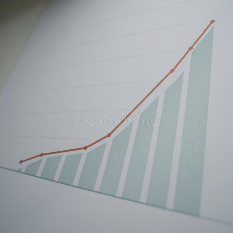 A Slanting Line Graph Represents Ongoing Expansion or Progression Stock ...