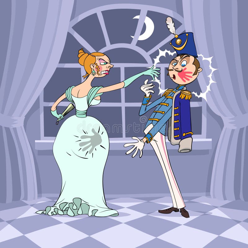 Slap in the face stock vector. Illustration of cartoon - 28943971