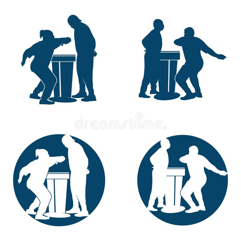 Slap Fight Logo Vector Illustration Design Template Stock Illustration ...