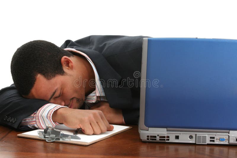 Het slapen op het Werk stock foto. Image of doorsmelting - 6130116