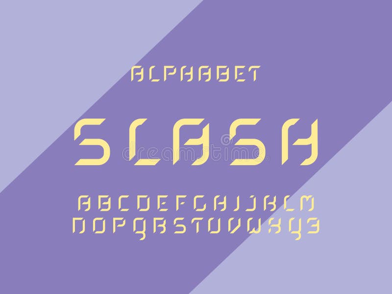 Slash Fill Alphabet. Vector Letters Stock Vector - Illustration of ...
