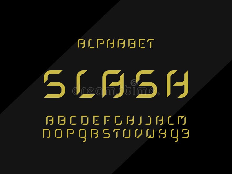 Slash Font. Vector Alphabet Stock Vector - Illustration of creative ... Slash Font. Vector Alphabet Stock Vector - Illustration of creative ...