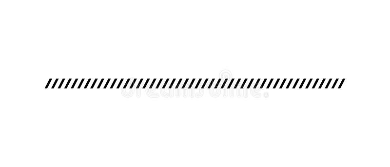 Slash Line. Border with Diagonal Lines. Angle of Tilt Stripes. Black ...