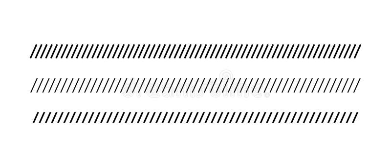 Slash Line. Border with Diagonal Lines. Angle of Tilt Stripes. Black ...