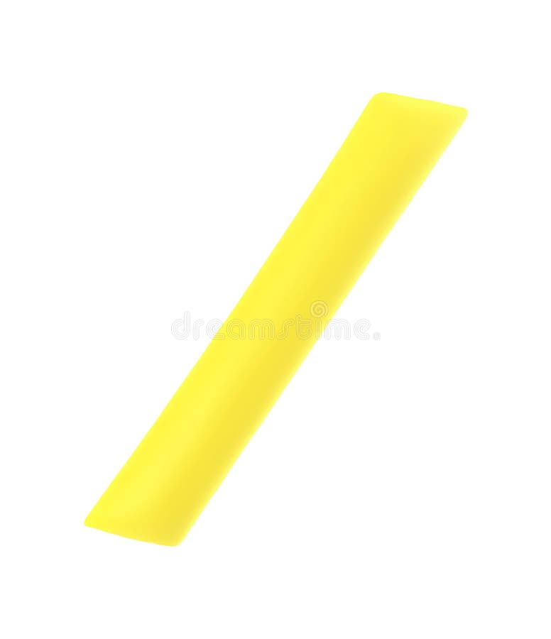 Slash Symbol Yellow Cartoon Font Isolated - 3d Rendering Stock ...