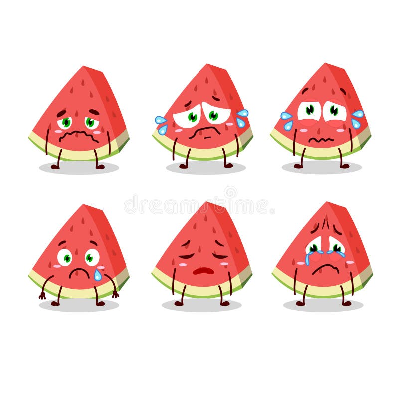 Sad Cartoon Watermelon Stock Illustrations – 314 Sad Cartoon Watermelon ...