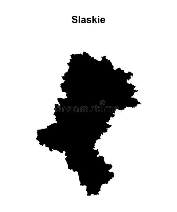 Slaskie outline map stock vector. Illustration of polish - 360646760