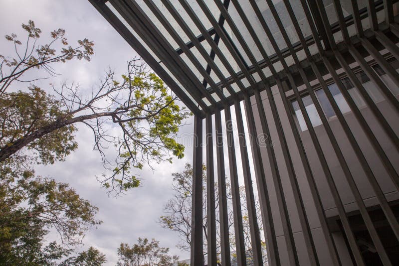 Slat of the Modern Building Stock Image - Image of roof, perspective ...