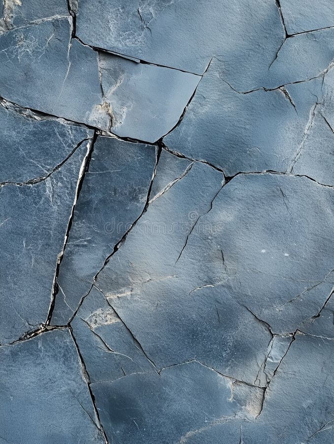 Slate Blue Stone Surface Featuring Delicate Cracks Enhances the ...