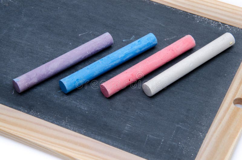 Slate with chalk sticks stock image. Image of black, white - 41799883