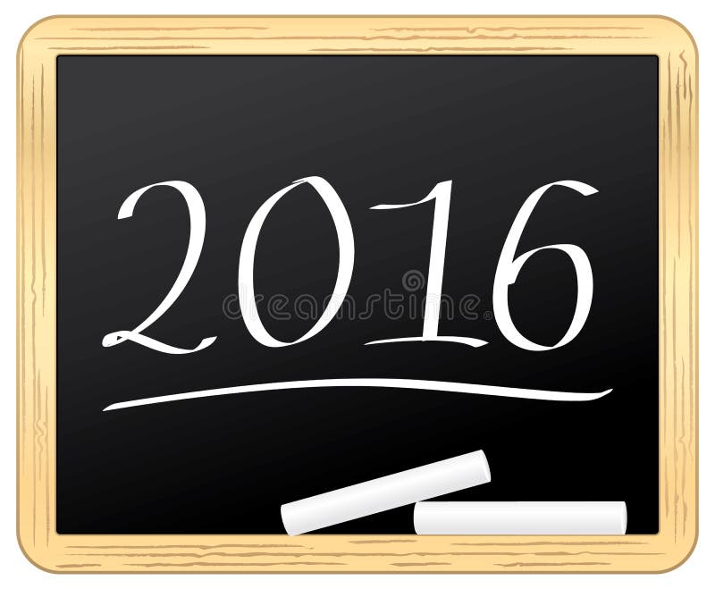 2016 slate chalked. stock vector. Illustration of event - 63350413