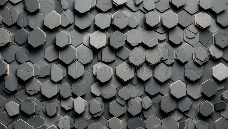 Slate Gray Elegance: Hexagon Precision Pattern. AI Generate Stock ...