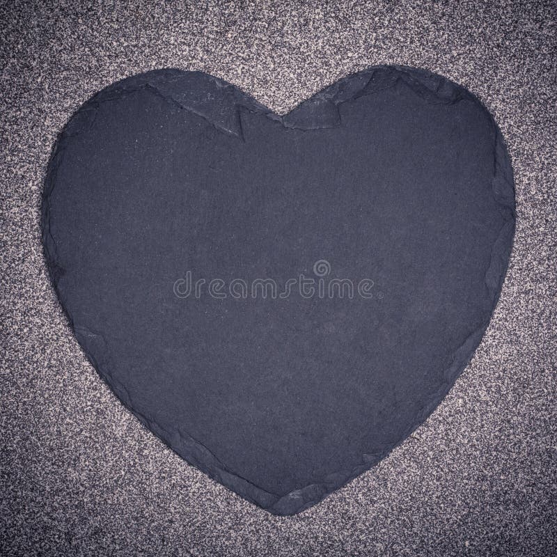 Heart Shaped Piece of Slate on White Stock Photo - Image of valentines ...