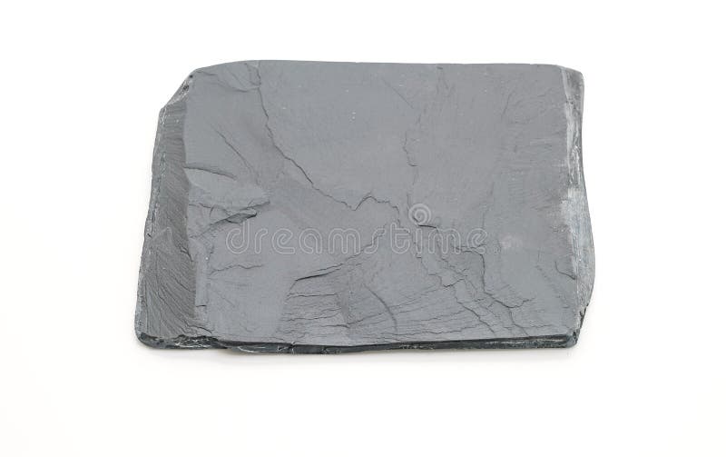 Slate Plate On White Background Stock Image - Image of flat, dish ...