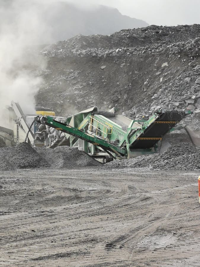 Slate Quarry machinery stock image. Image of grading - 221208605
