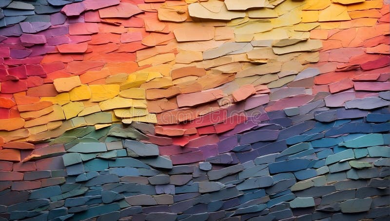 Slate Rainbow Cascade: Gradient Bliss. AI Generate Stock Illustration ...