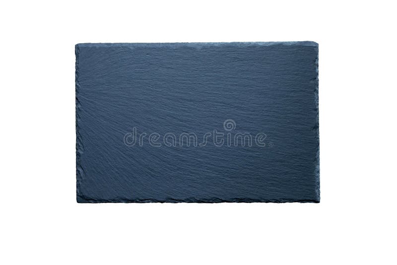 Slate Rectangular Flat Plate Isolated on White Stock Image - Image of ...