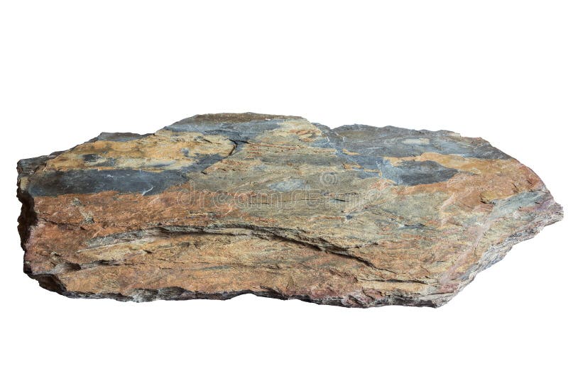 Slate Rock Isolate on White Background Stock Photo - Image of solid ...
