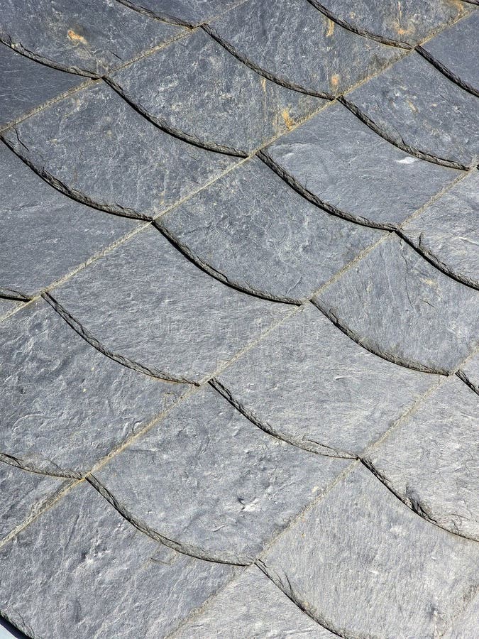 Slate or Schist Tiled Roofing Pattern Stock Image - Image of building ...