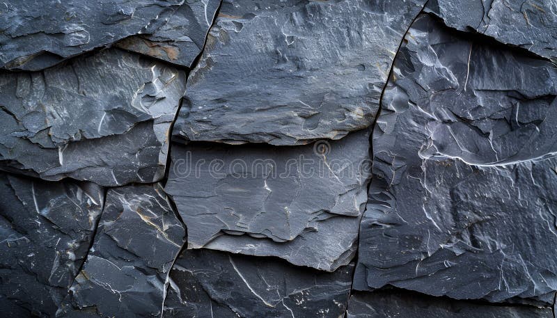 Slate Sheet Close Up Showing Pattern Stone Structure. Natural Stone ...