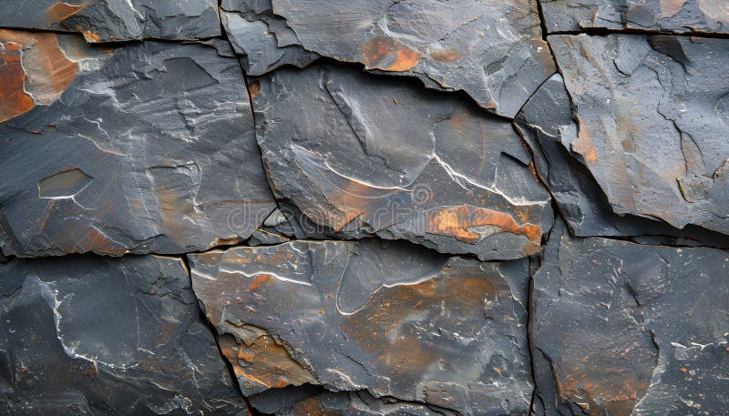 Slate Sheet Close Up Showing Pattern Stone Structure. Natural Stone ...
