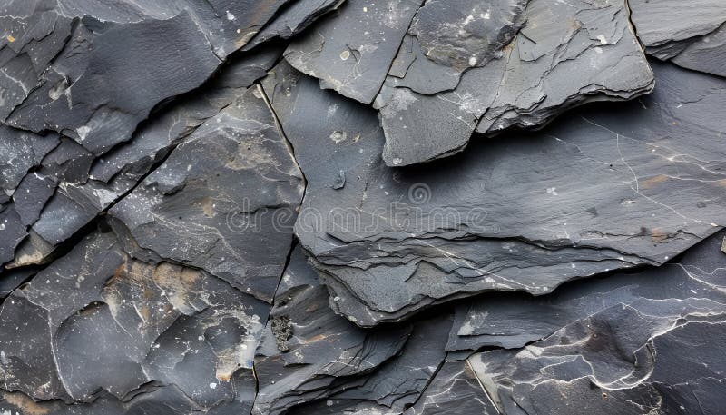 Slate Sheet Close Up Showing Pattern Stone Structure. Natural Stone ...