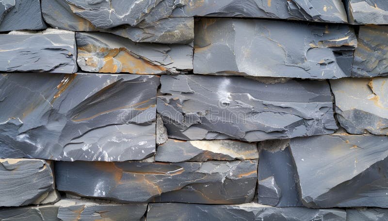 Slate Sheet Close Up Showing Pattern Stone Structure. Natural Stone ...