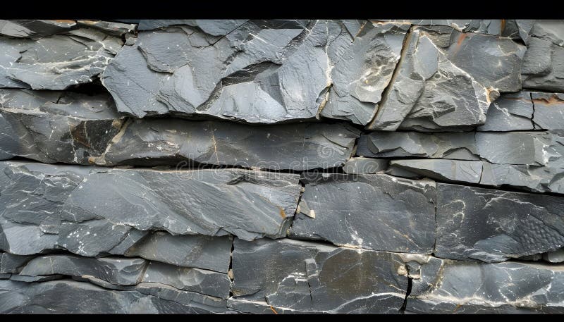 Slate Sheet Close Up Showing Pattern Stone Structure. Natural Stone ...
