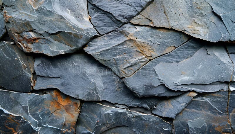 Slate Sheet Close Up Showing Pattern Stone Structure. Natural Stone ...