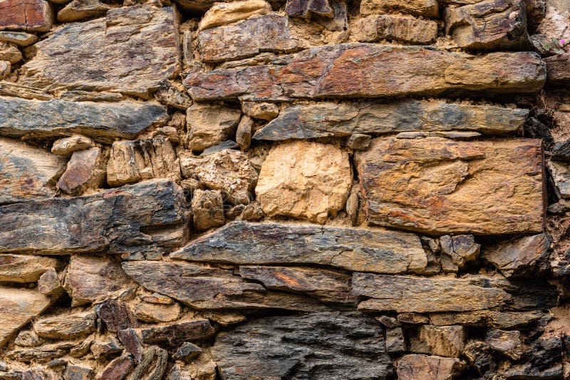 Slate Slabs Texture Background. Pattern of Black Slate Wall Stock Photo ...