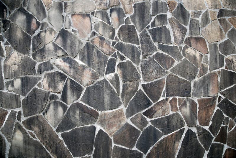 Slate Stone Texture, Natural Stone Wall of Irregular Polygons in Gray ...