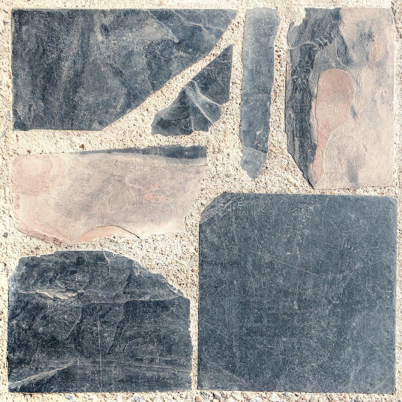 Slate Stone Tile Floor Background Stock Image - Image of modern ...