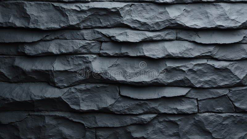 Slate Stone Wall Texture with Dark Layered Pattern Stock Illustration ...