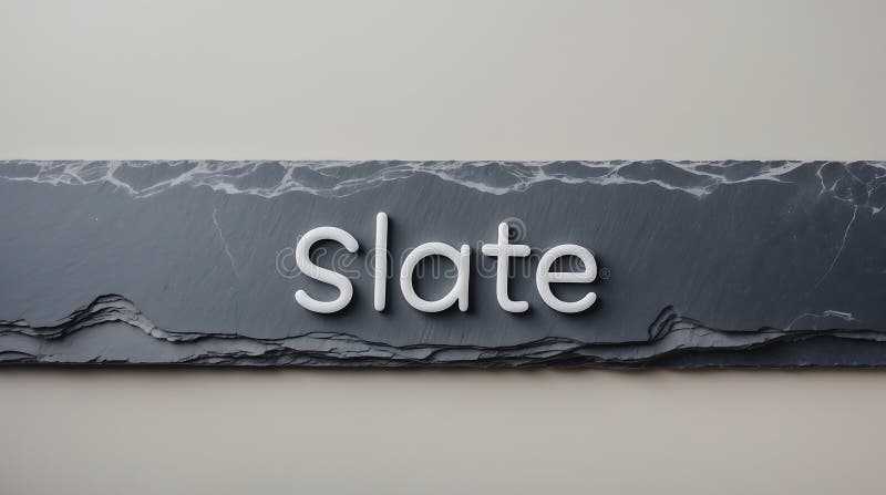 Slate Surface with Modern Typography Highlighting the Word Slate Stock ...