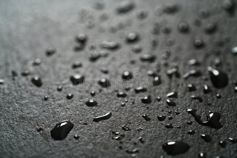 Slate Surface with Water Drops Macro Shot Stock Photo - Image of grey ...