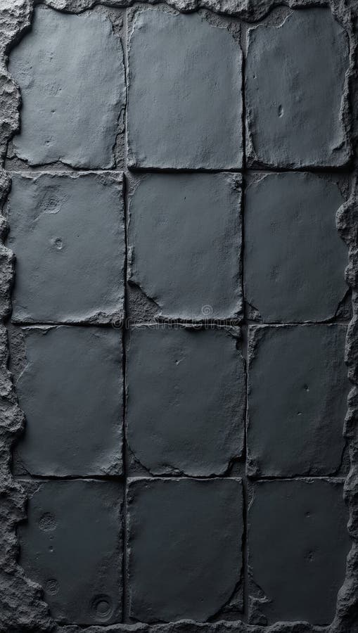 Slate Tile Texture with Rough Natural Edges and Deep Gray Tones Stock ...